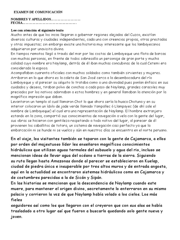 Examen De Comunicación Pdf Tierra Luna