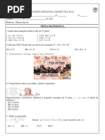 Simulado 1º Ano Eja 2017 | PDF