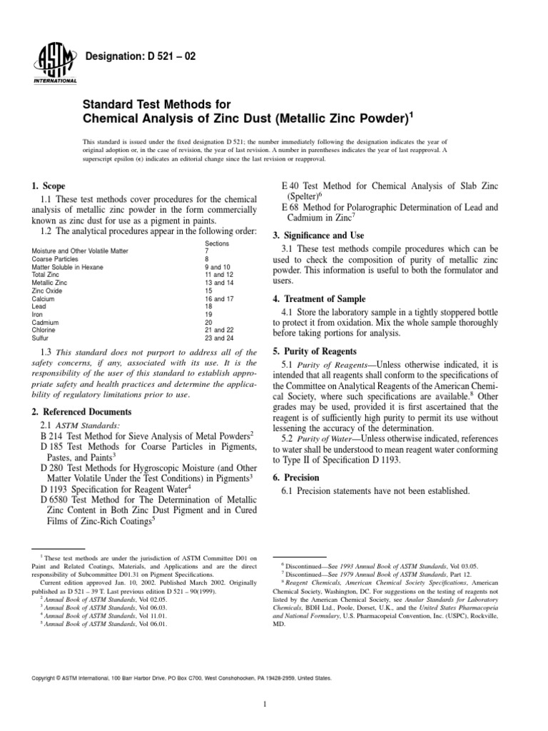 Astm D521 | PDF | Titration | Chemistry