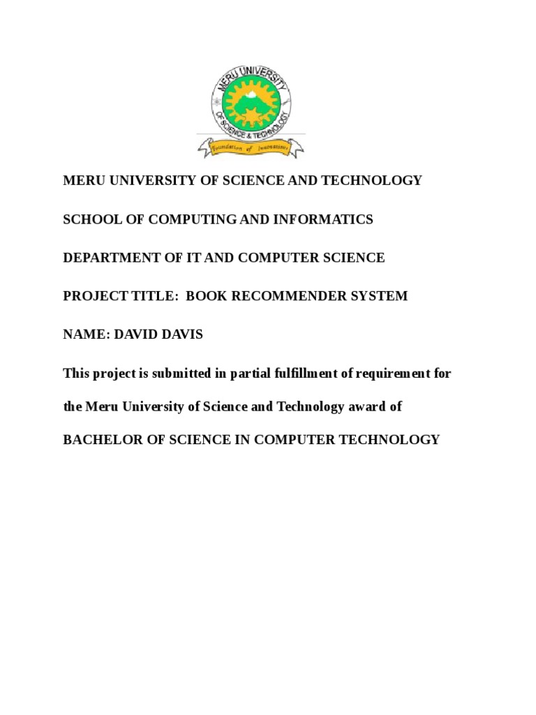 Book Recommendation System PROJECT PDF | PDF | Java Script | Dynamic ...