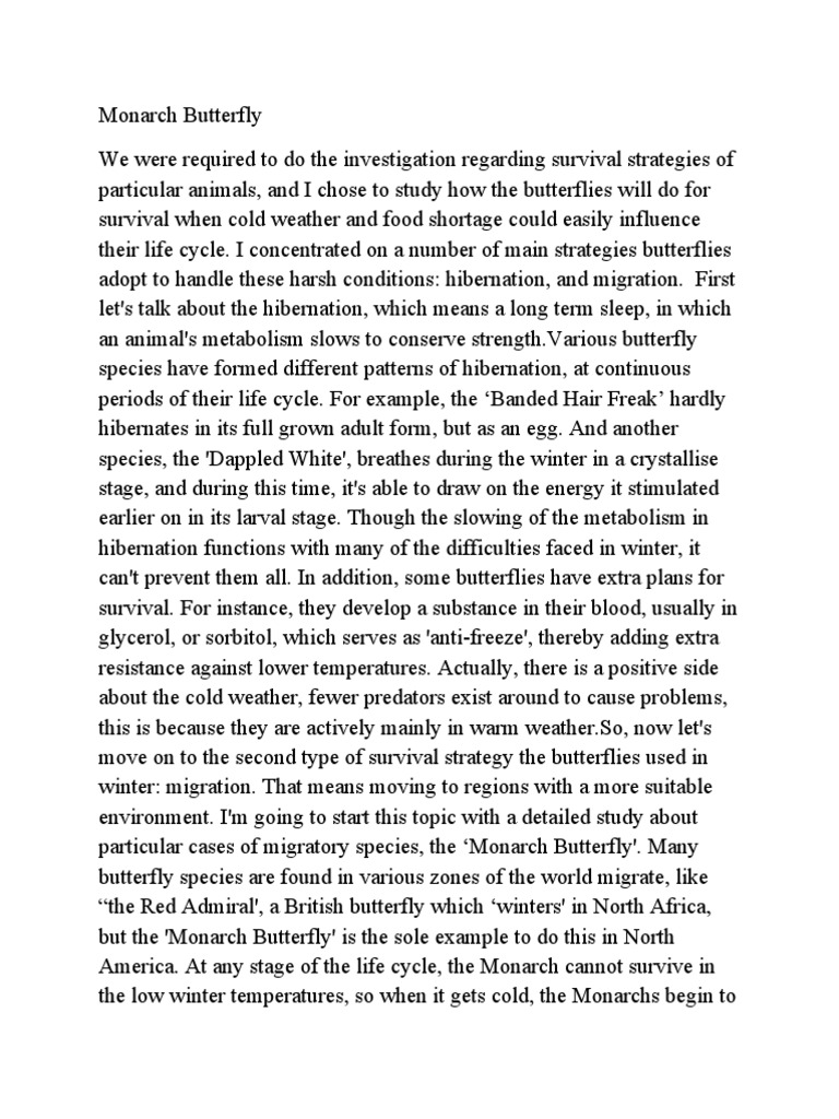 Monarch Butterfly | PDF | Butterfly | Bird Migration