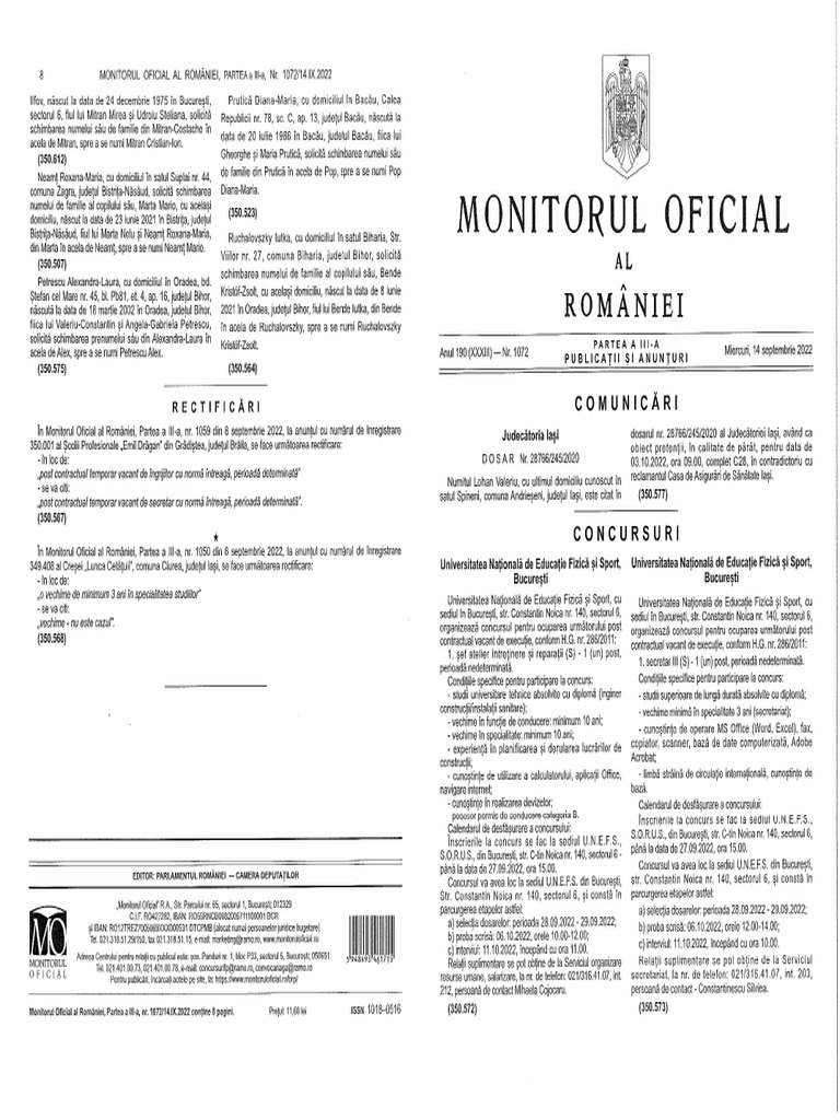 Monitorul Oficial PDF | PDF