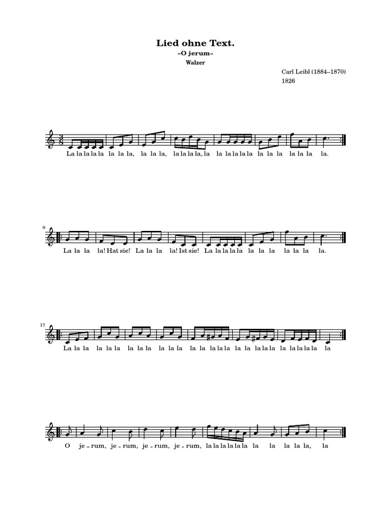 O Jerum-Walzer | PDF