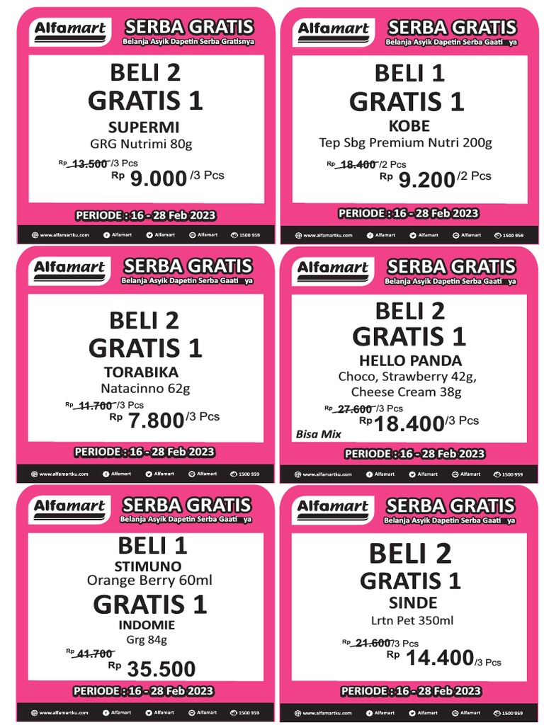 Stopper Serba Gratis 16-28 Feb 2023 | PDF