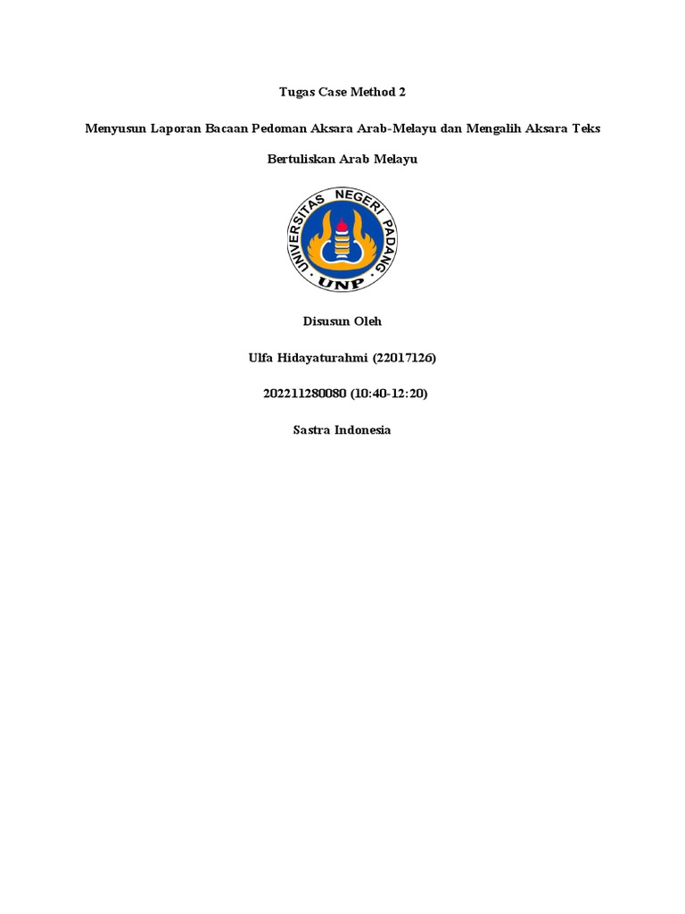 Tugas Case Method 2 | PDF