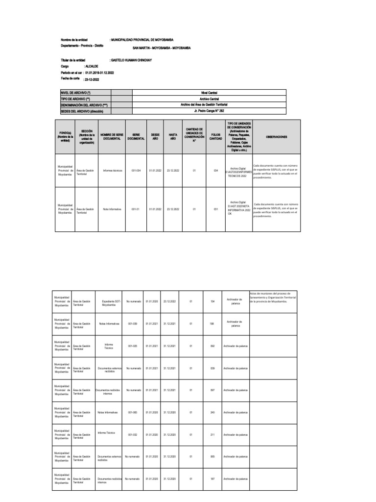 Acervo Documental AGT | PDF