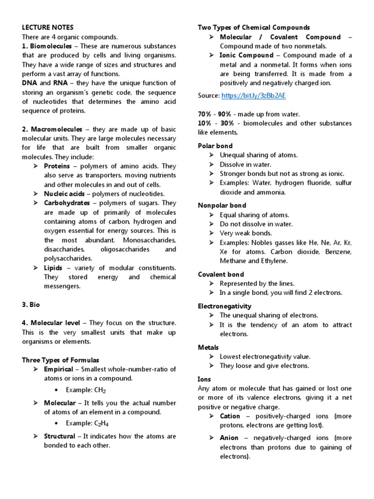 Lecture Notes | Download Free PDF | Chemical Bond | Intermolecular Force