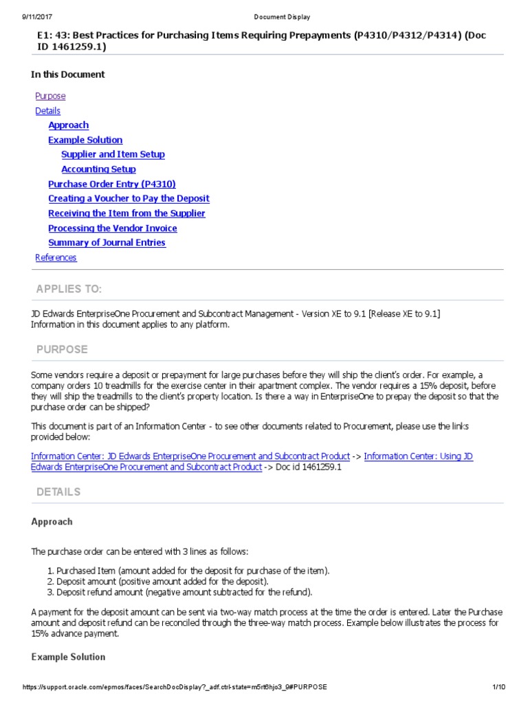 Mejores Practicas Compra Doc Id 1461259.1 - Best Practices For Purchasing Items Requiring ...