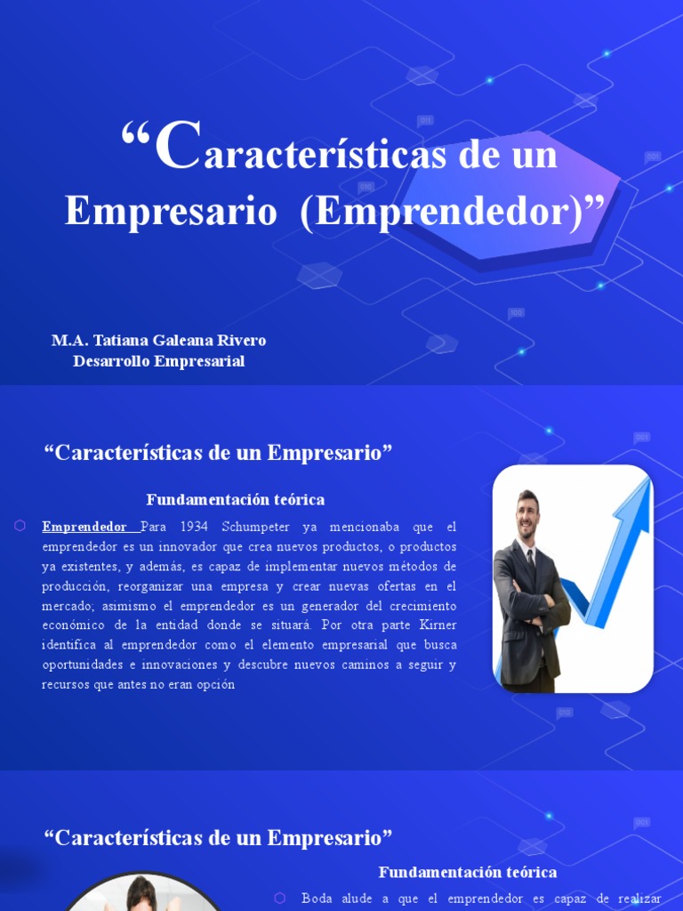 Características de Un Empresario | PDF | Iniciativa empresarial | Innovación
