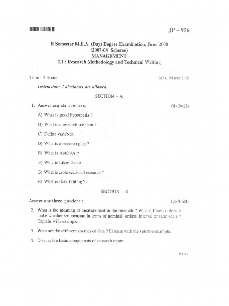 2007 08 Scheme Research Methodology - Technical Writing (08 2016) | PDF
