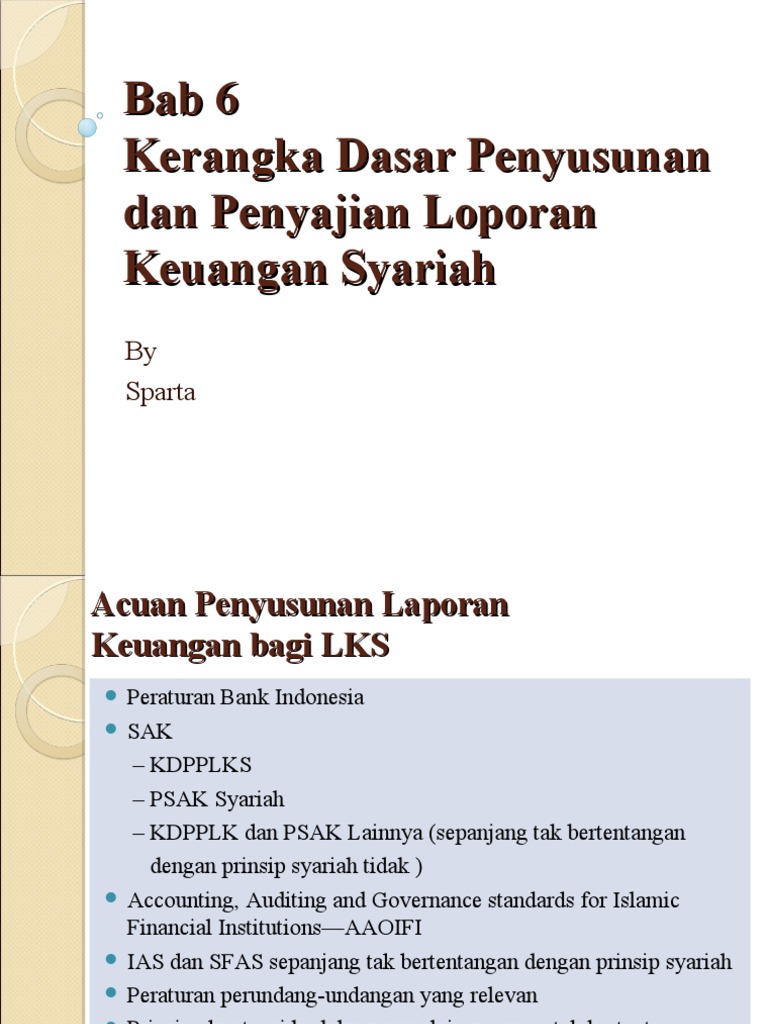 Bab 6 Kerangka Dasar Penyusunan Dan Penyajian Laporan Keuangan Pdf