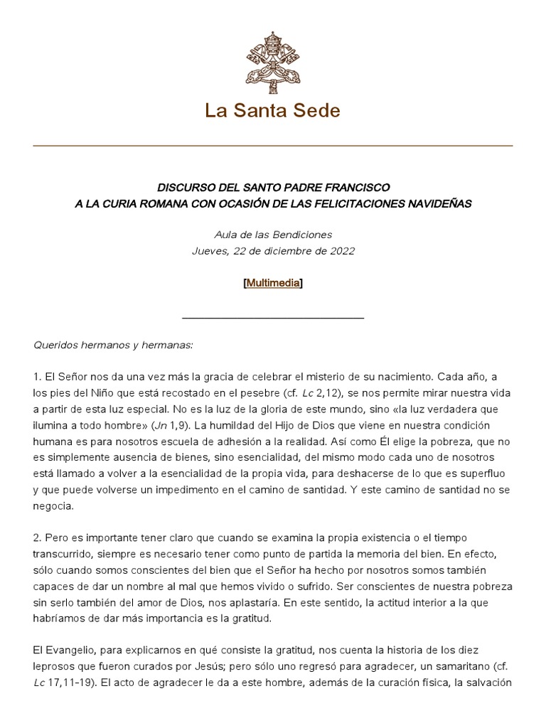 Curia Romana | PDF | Perdón | Jesús