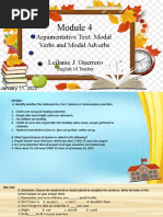 Lesson Plan in Grade 8 English MODALS | PDF | Verb | English Language