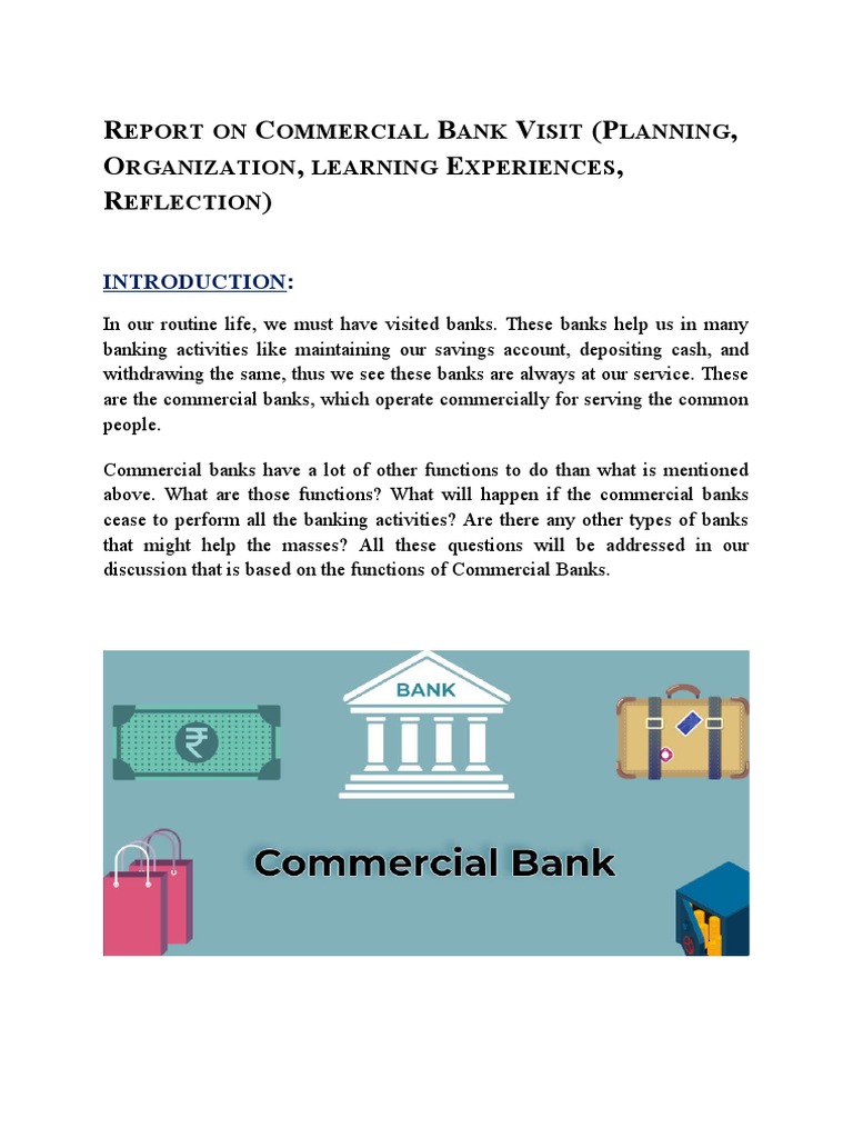 Report On Commercial Bank Visit (Planning, Organization, Learning ...