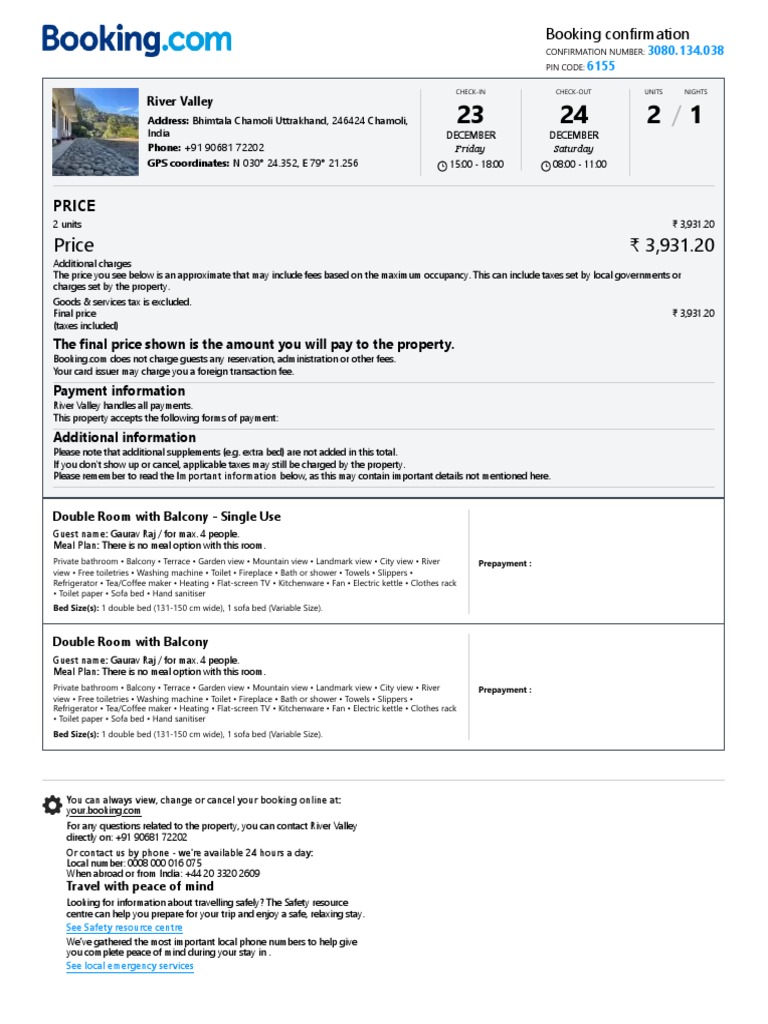 Mybooking - Archivedsummary - en GB 1 PDF | PDF | Bathroom | Fee