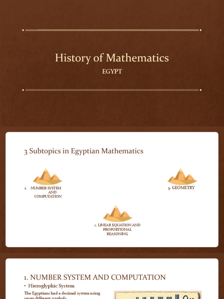 History of Mathematics Egypt | PDF | Mathematics | Arithmetic