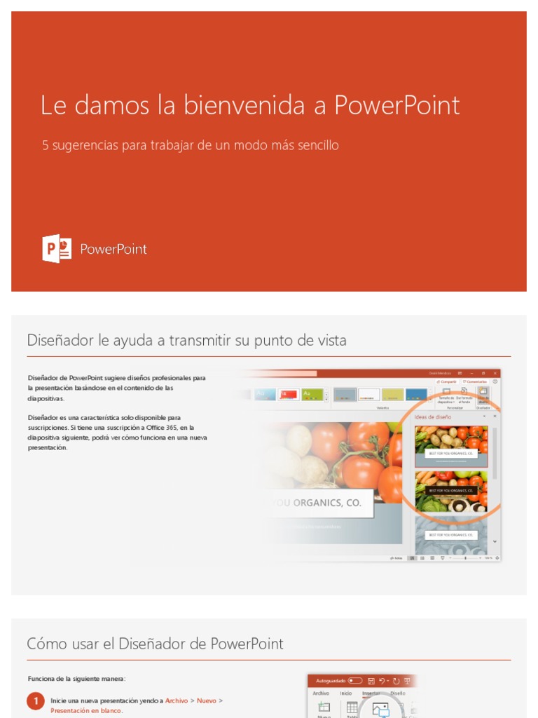 Le Damos La Bienvenida A PowerPoint | PDF | Microsoft PowerPoint | Microsoft Office