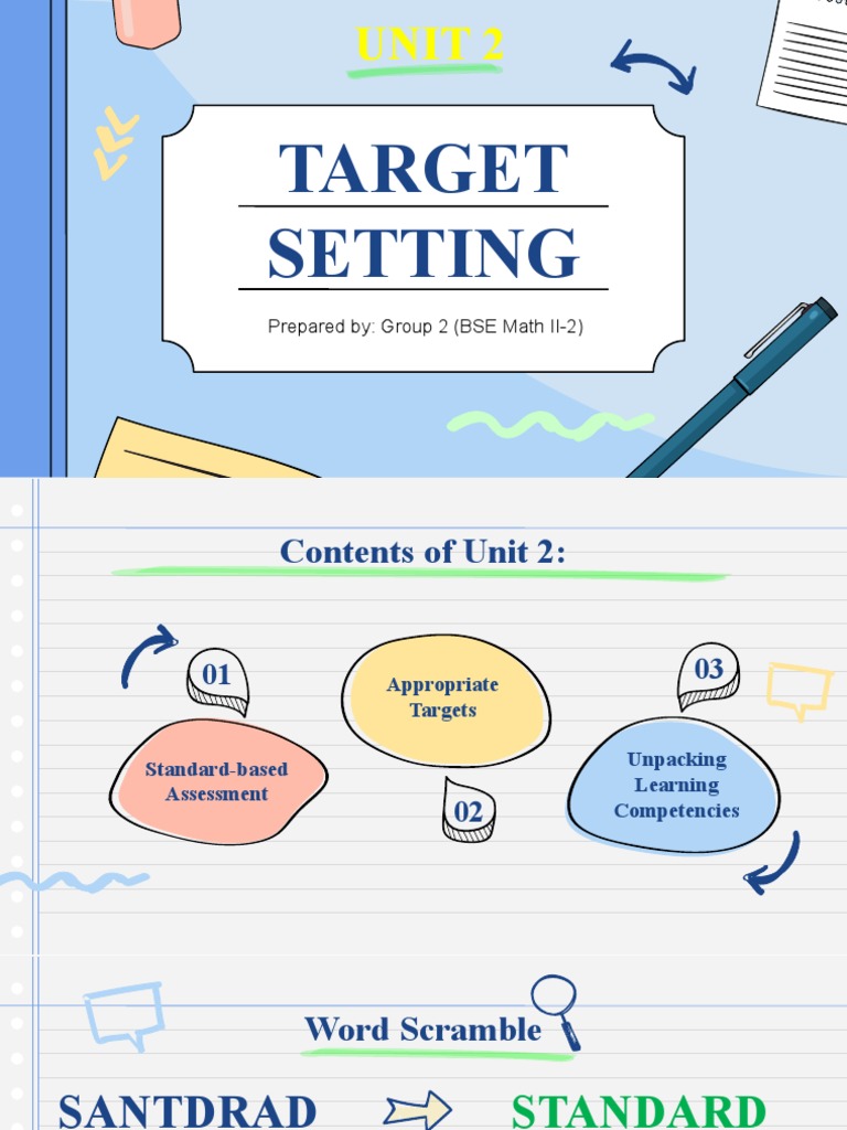 Target Setting | PDF | Educational Assessment | Learning