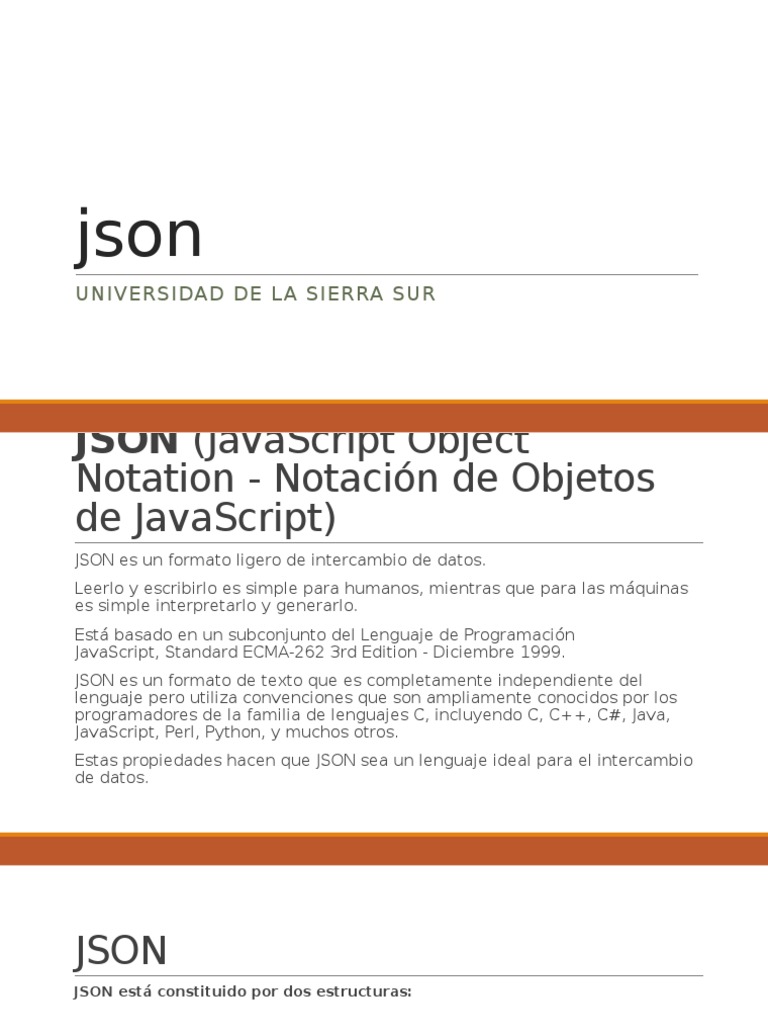 Json | PDF | Json | Lenguaje de programación