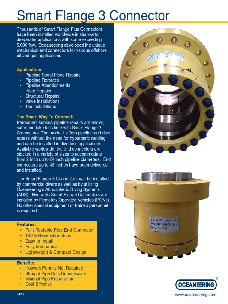 Product Brochure - Smart Flange 3 Connector 1 | PDF | Pipe (Fluid ...
