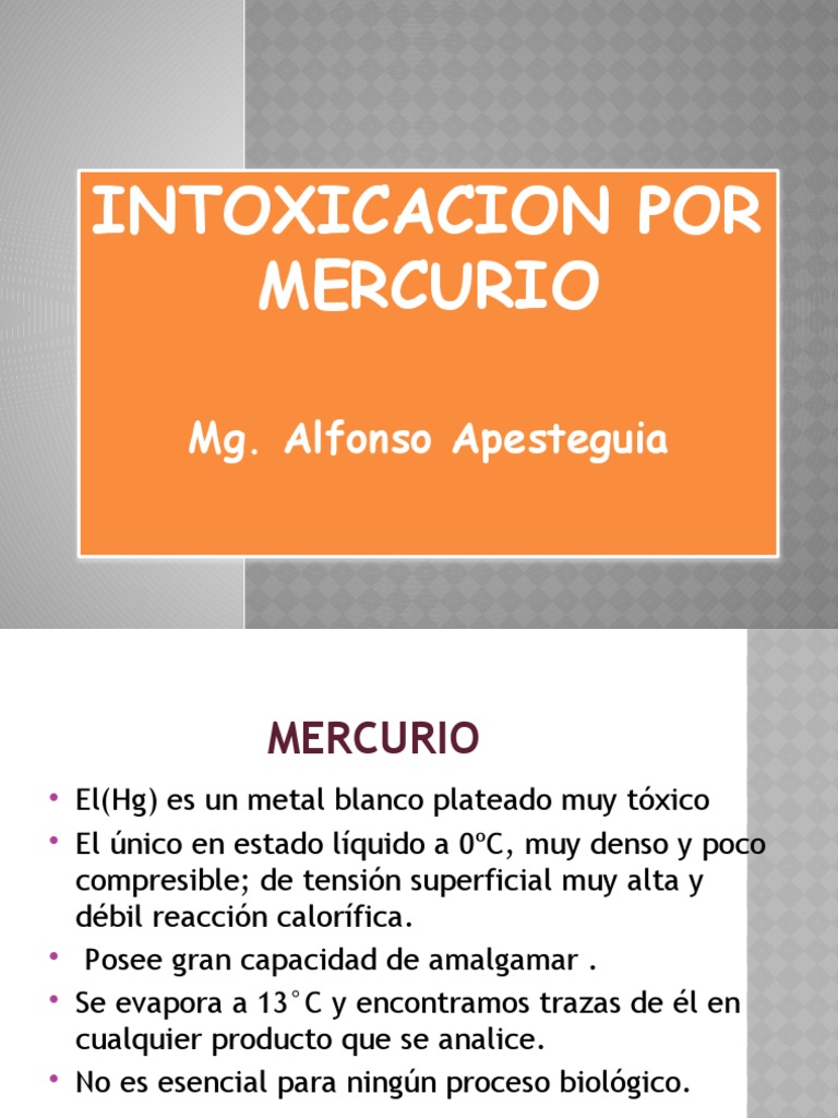 Intox Por Mercurio Untecs | PDF | Mercurio (Elemento) | Medicina CLINICA
