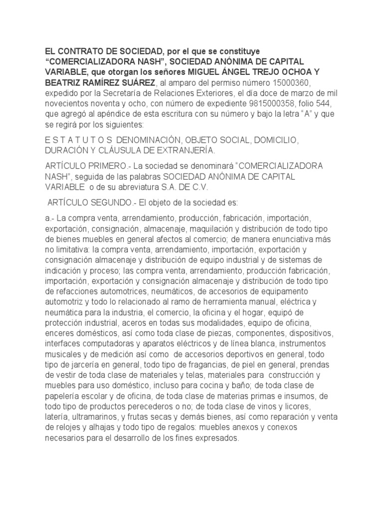 Sociedad Anonima | PDF | Sociedad de responsabilidad limitada | Compartir (Finanzas)