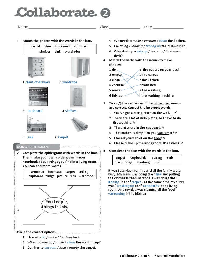 Vocabulary Standard - Unit 5 | PDF | Linguistics | Syntax