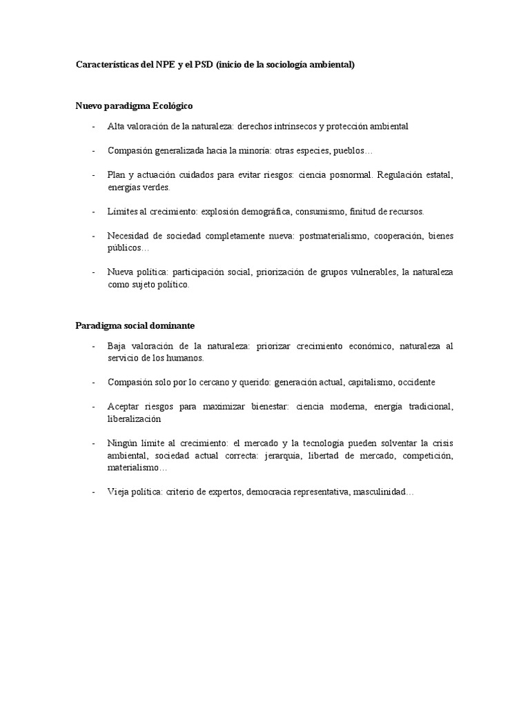 Características Del NPE y El PSD | PDF