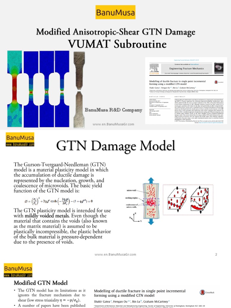 Modified GTN Model for Abaqus VUMAT | PDF | Applied And ...