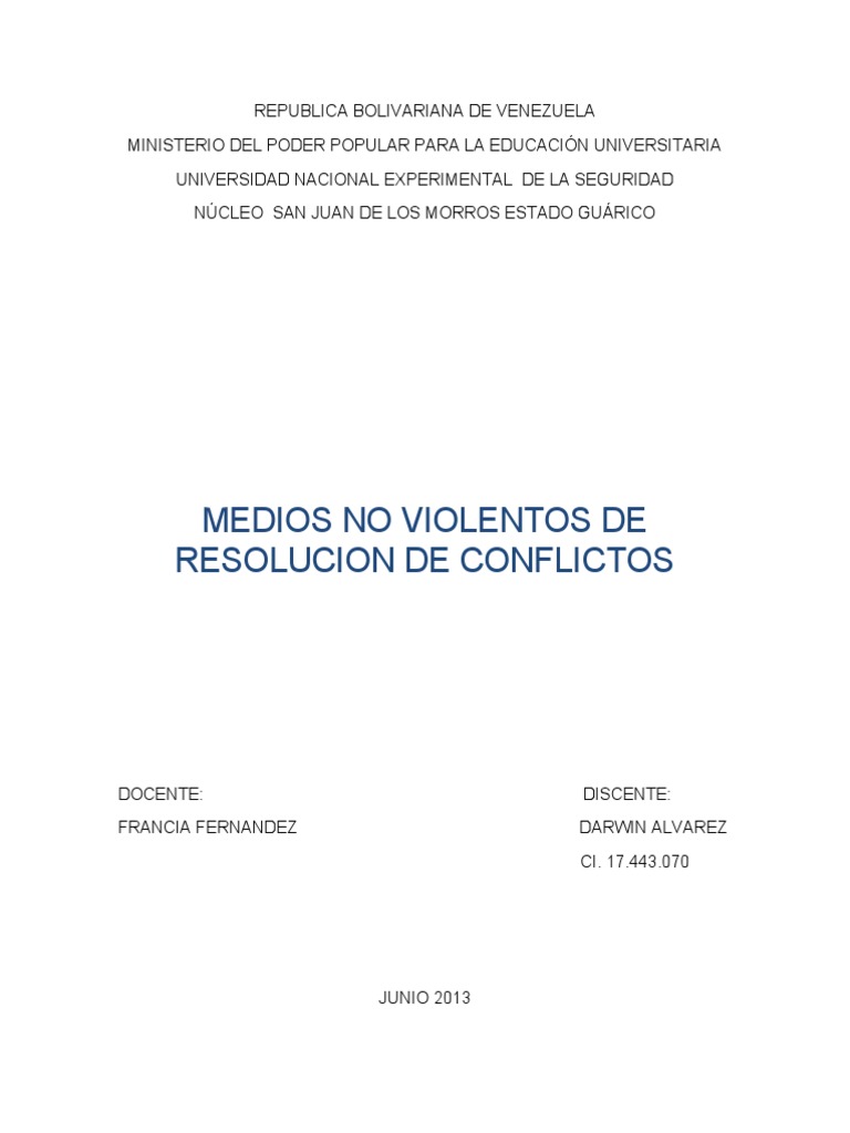Resolucion de Conflictos 2 | PDF | Policía | Justicia