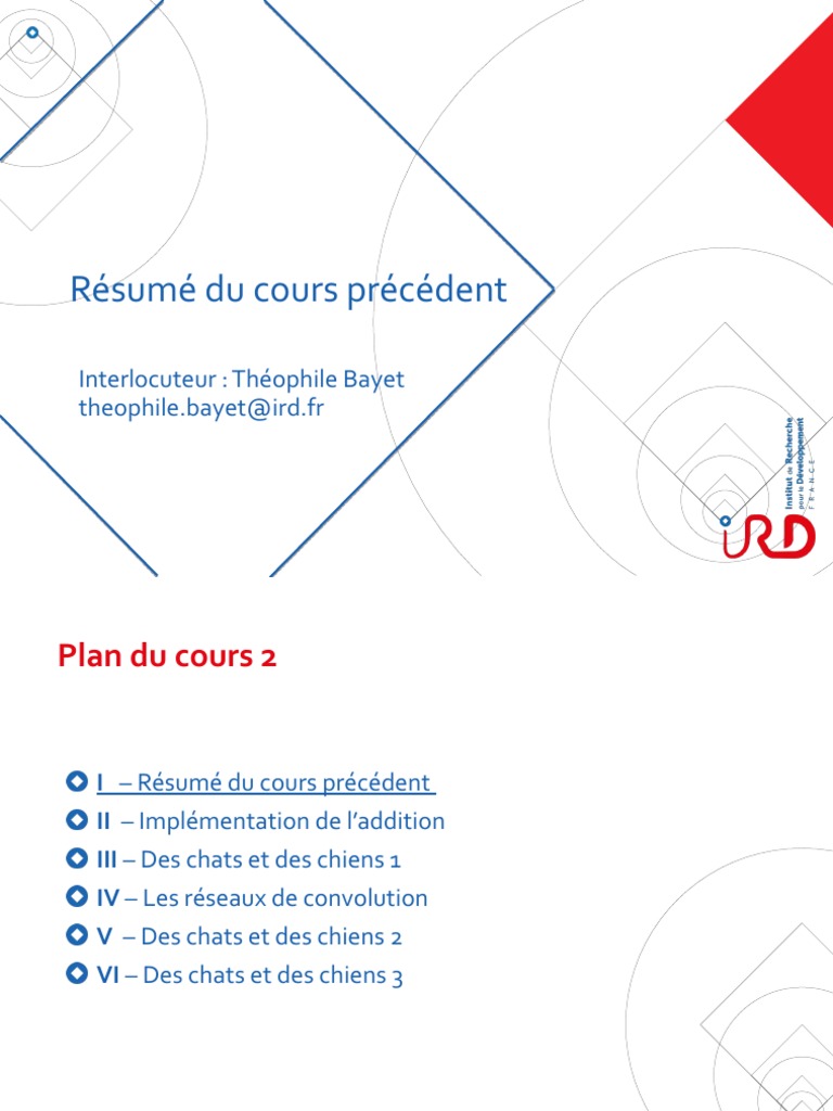 Résumé du cours d'apprentissage profond | PDF | Apprentissage profond ...