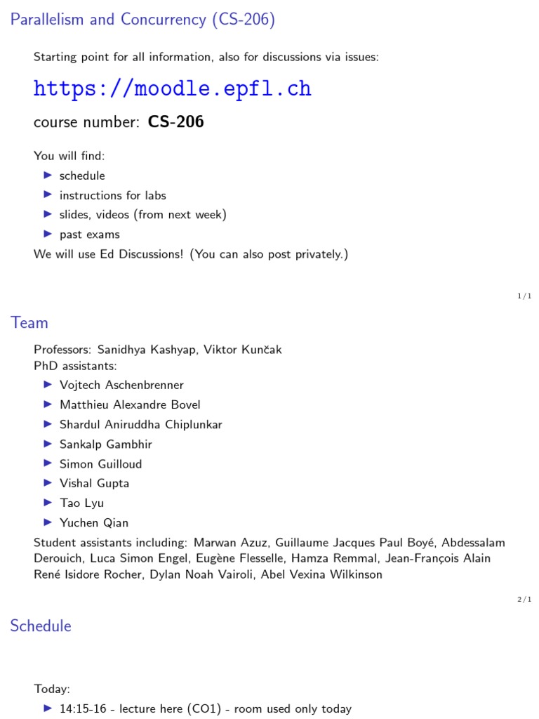 Week01 1 Introduction and Logistics | PDF