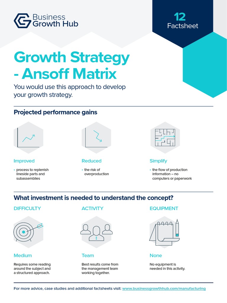 Growth Strategy Ansoff Matrix | PDF | Business Economics | Investing