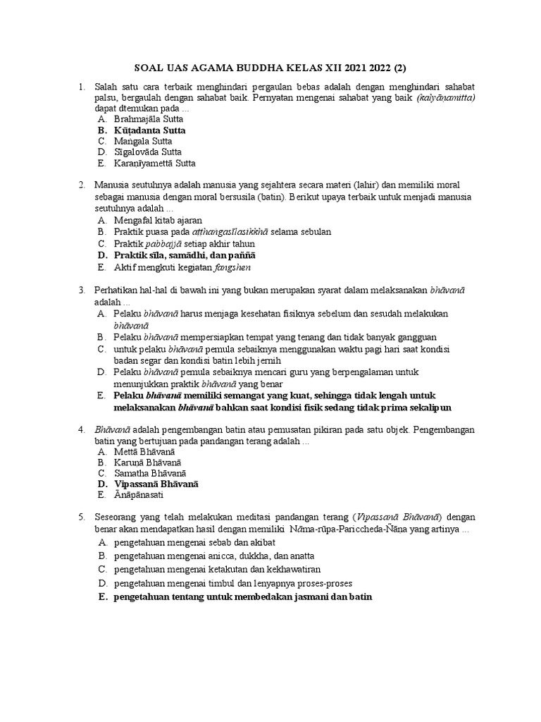 Soal-Soal UAS 2 | PDF