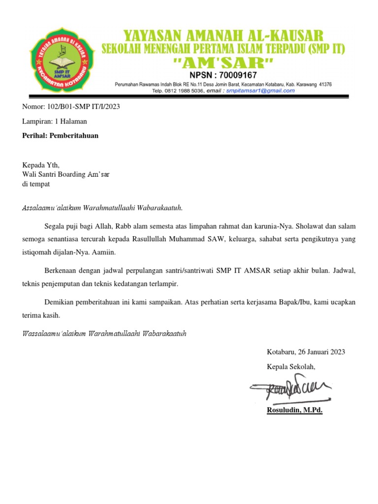 B102 SMP Pemberitahuan | PDF