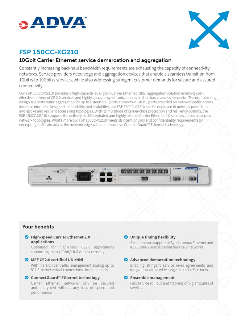 ADVA - FSP 150cc xg210 | PDF | Computer Network | Ethernet