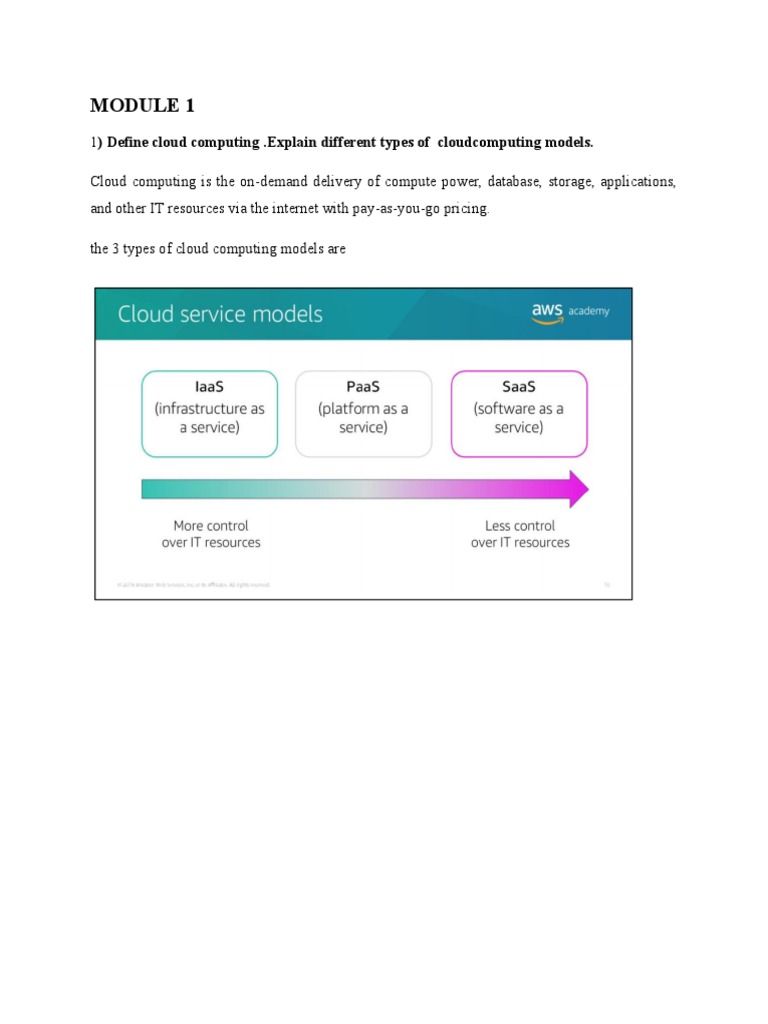 Module 1-1 PDF | PDF | Cloud Computing | Amazon Web Services Module 1-1 PDF | PDF | Cloud Computing | Amazon Web Services