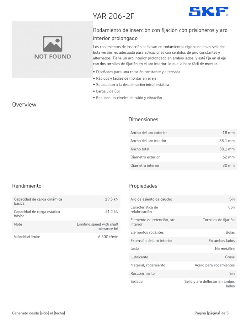 SKF YAR 206-2F Specification | PDF | Red mundial | Internet y web