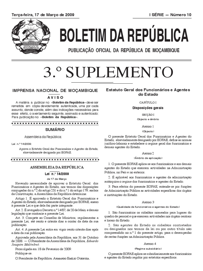Estatuto - Geral - Dos - Funcionários - e - Agentes - Do - Estado 2009 ...