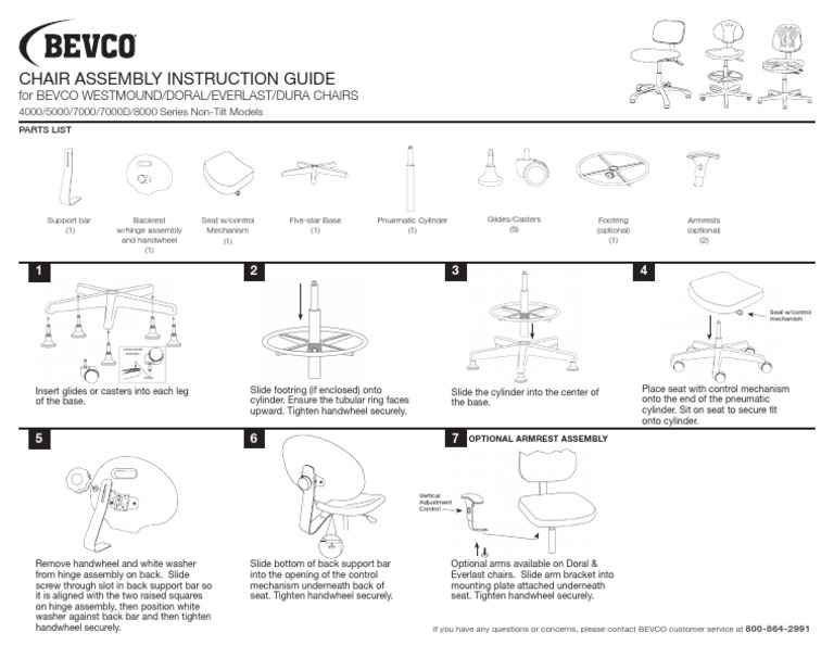 Bevco Everlast Chair Installation Guide | PDF | Vehicles | Manufactured ...