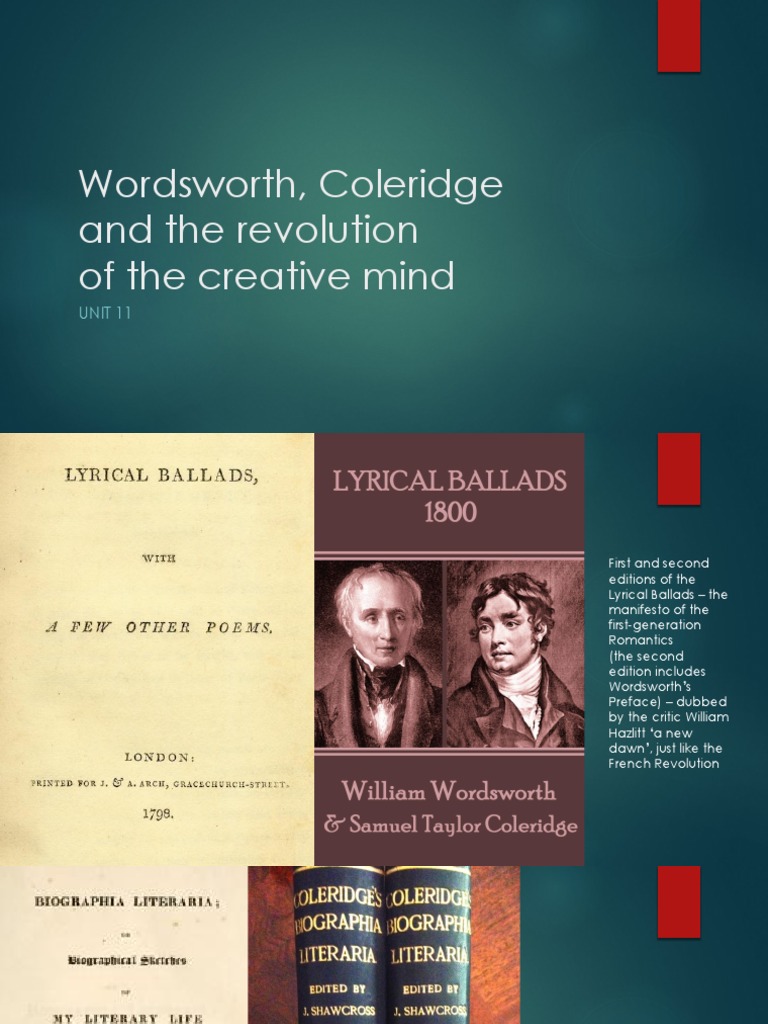 Unit 11 - Wordsworth and Coleridge | PDF | Samuel Taylor Coleridge