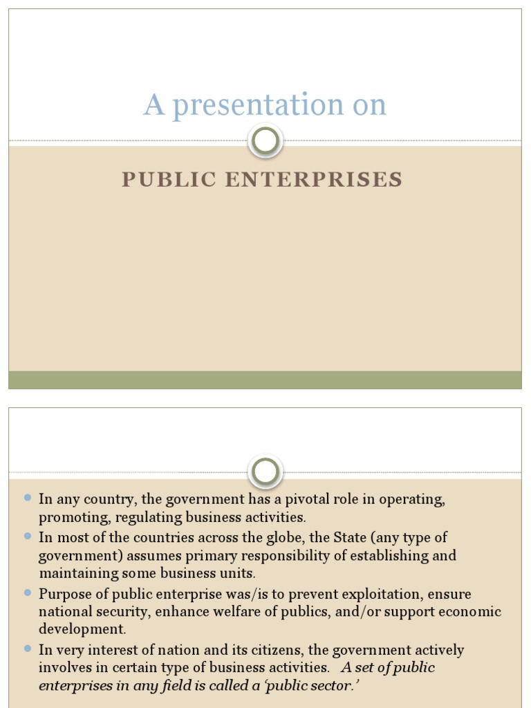 Public Enterprise | PDF | State Owned Enterprise | Corporations