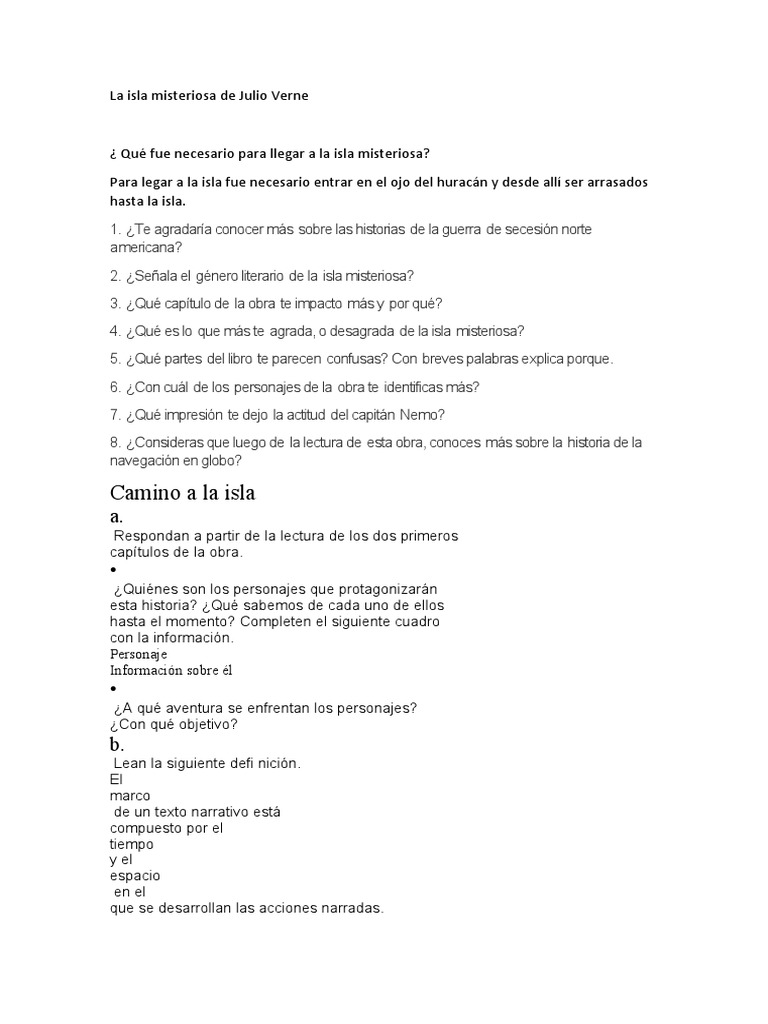 La Isla Misteriosa de Julio Verne | PDF | La isla misteriosa