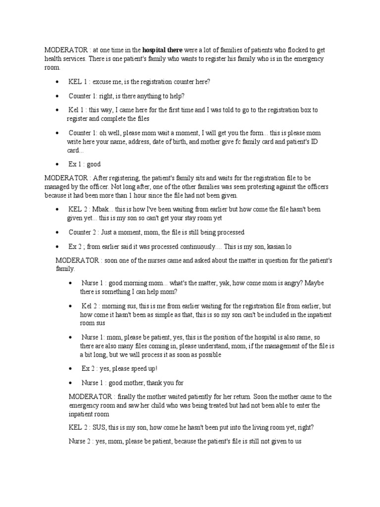 Dialog Ing | PDF | Patient | Nursing