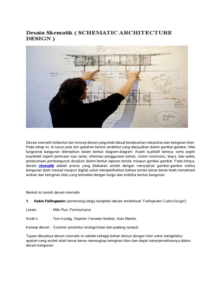Desain Skematik Arsitektur Kabin Fallingwater | PDF | Teknologi & Rekayasa