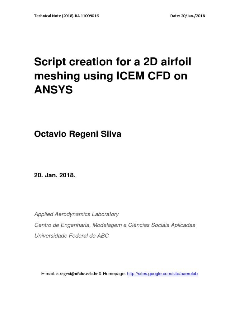 Script Creation For A 2D Airfoil Meshing Using ICEM CFD On ANSYS | PDF ...