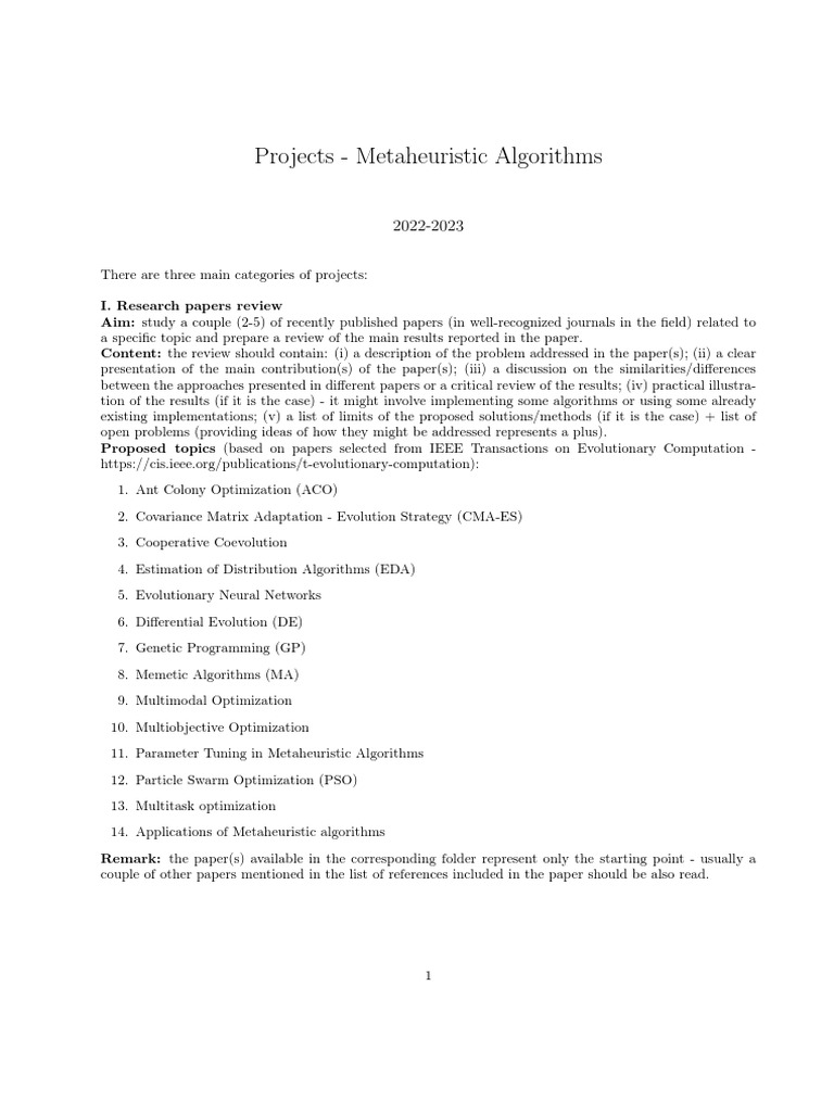 Comparing Tools for Implementing Metaheuristic Algorithms: A Guide to Popular Open-Source ...