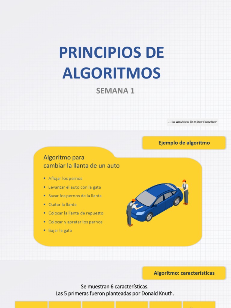 Semana 1 - Principios de Algoritmos | PDF | Algoritmos | Lenguaje de programación