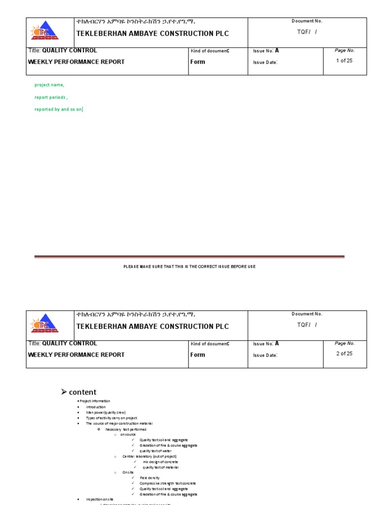 Draft Site Report Format | PDF | Concrete | Building Engineering