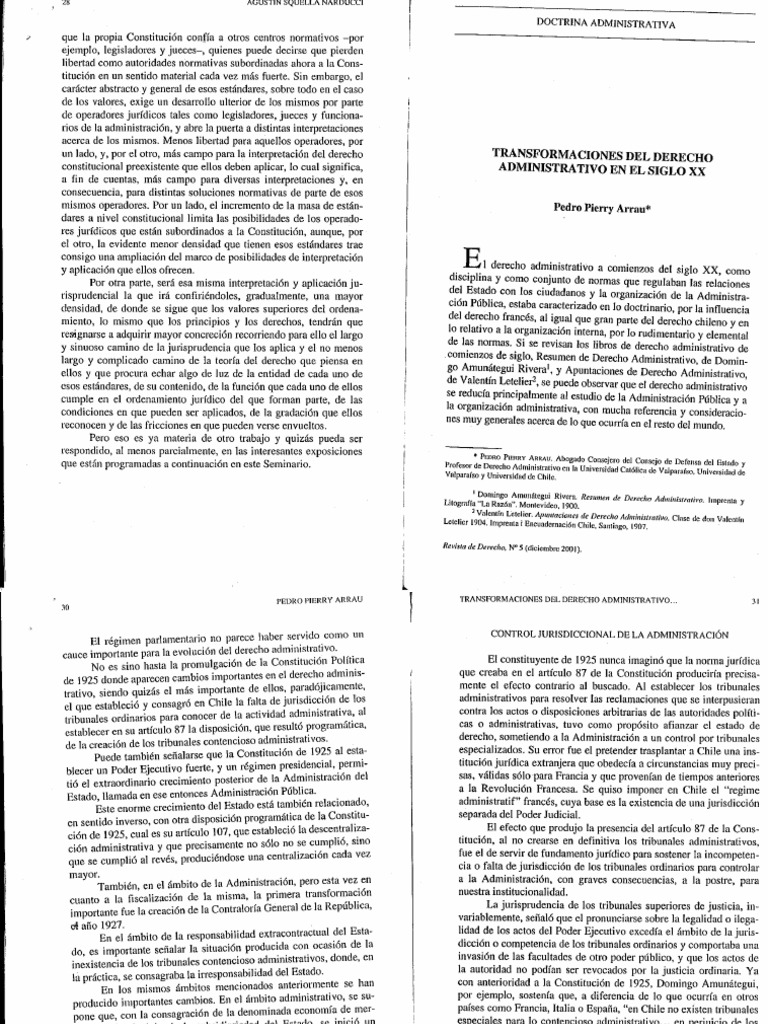 Pierry, Transformaciones Del Derecho Administrativo en El Siglo XX | PDF